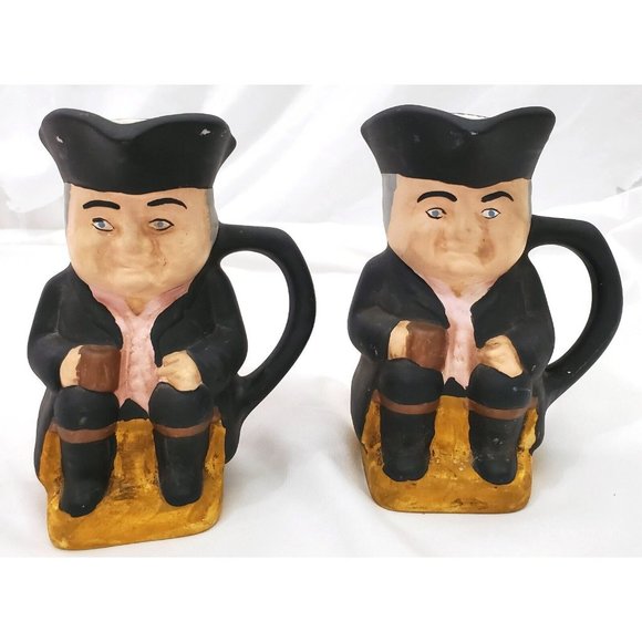 N/A HOMEMADE | Kitchen | 2 Homemade Handpainted Ceramic Toby Mugs Jugs ...